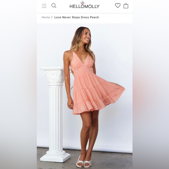 Hello Molly | Dresses | Hello Molly Peach Dress | Poshmark